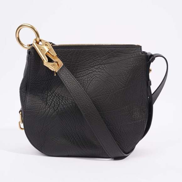 Burberry | Bags | Burberry Knight Bag Black Calfskin Leather Small ...